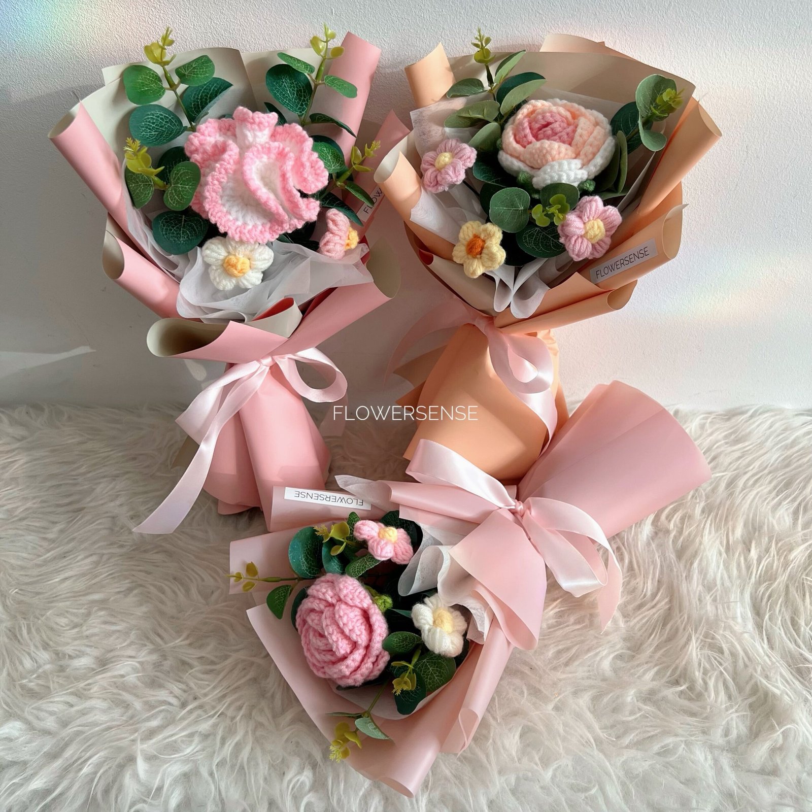 Handmade Crochet Flowers Bouquet - Flowersense Penang Florist Handmade Crochet Flowers Bouquet - Flowersense Penang Florist