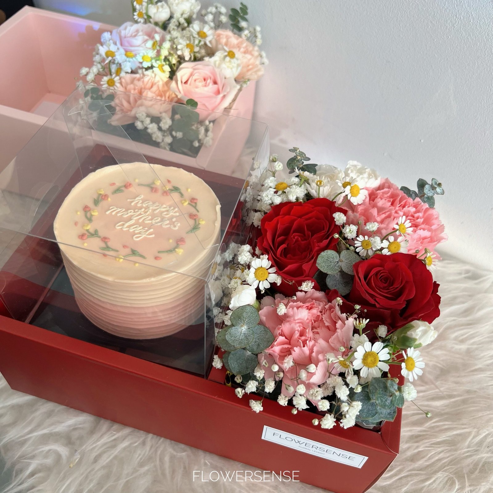 BLOOM WITH CAKE COMBO-005 - Flowersense Penang Florist